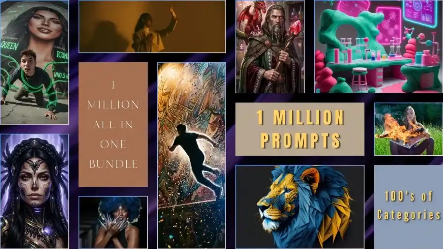 1 Million Image Prompts - 1000 Categories | Massive AI Prompt Bundle ...